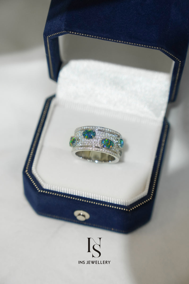 Opal Fortune Turning Ring – INS Jewellery